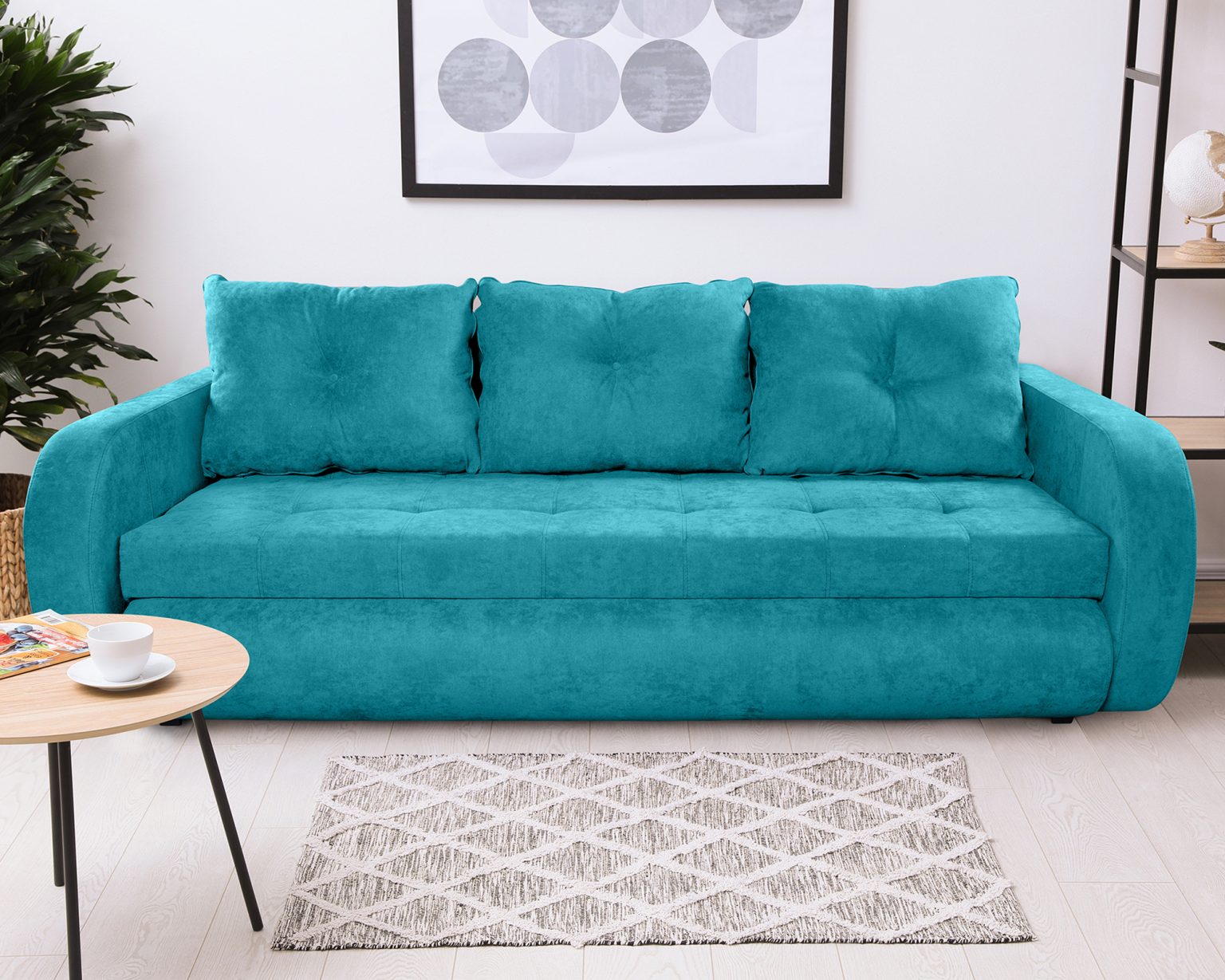 Canapea Extensibila Bedora Siena, 3 locuri, cu lada de depozitare ...